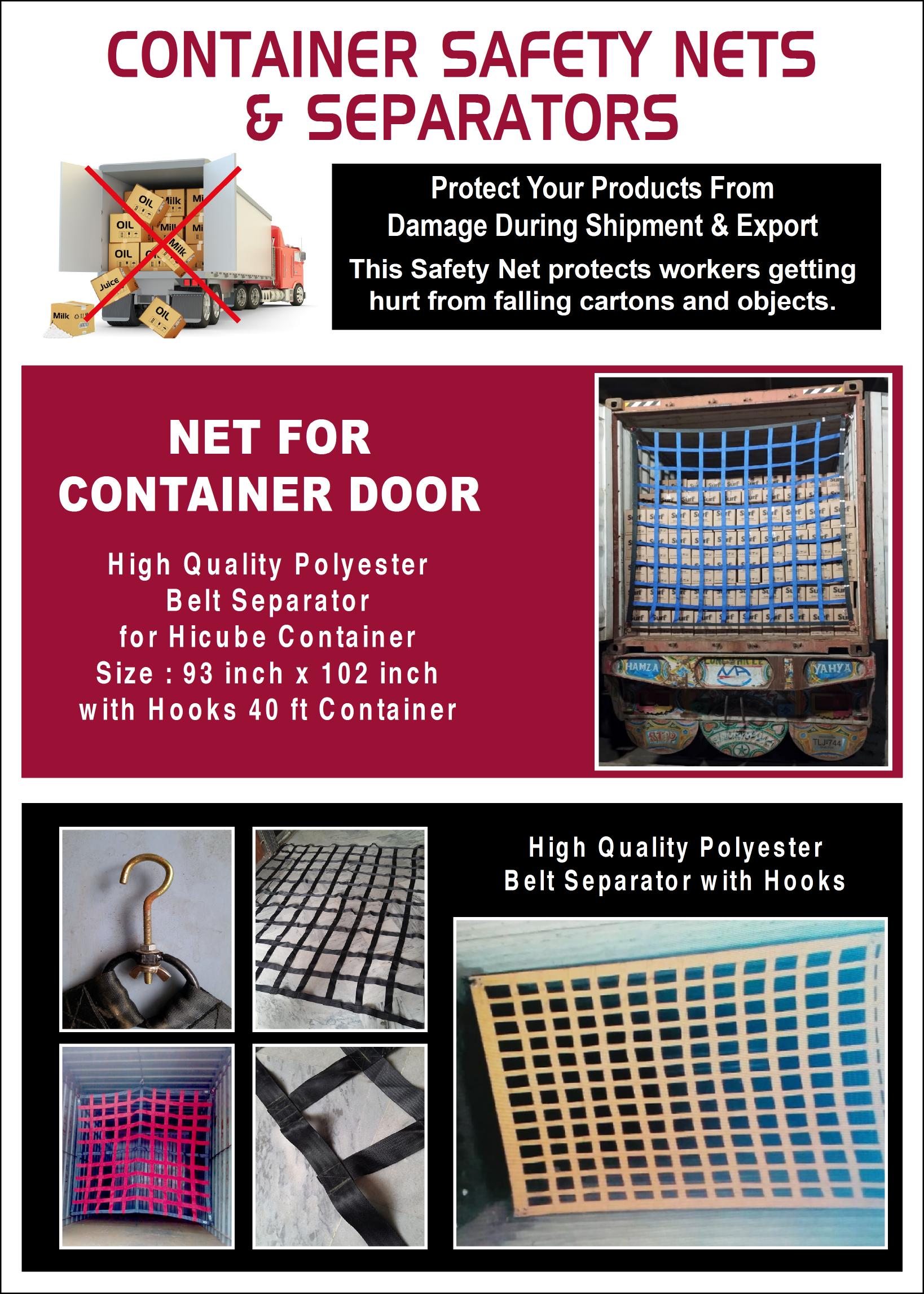 CONTAINER SAFETY NETS & SEPARATORS – Health Safety Environment